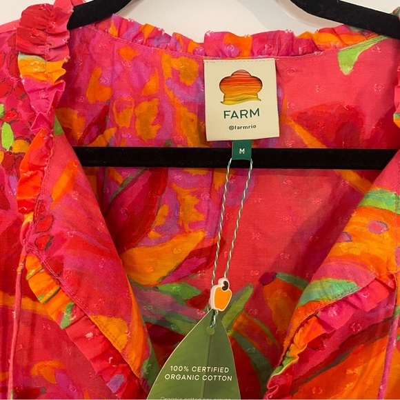 FARM Rio | Dresses | Farm Rio Fruit Brush Poplin Mini Dress Nwt Medium ...